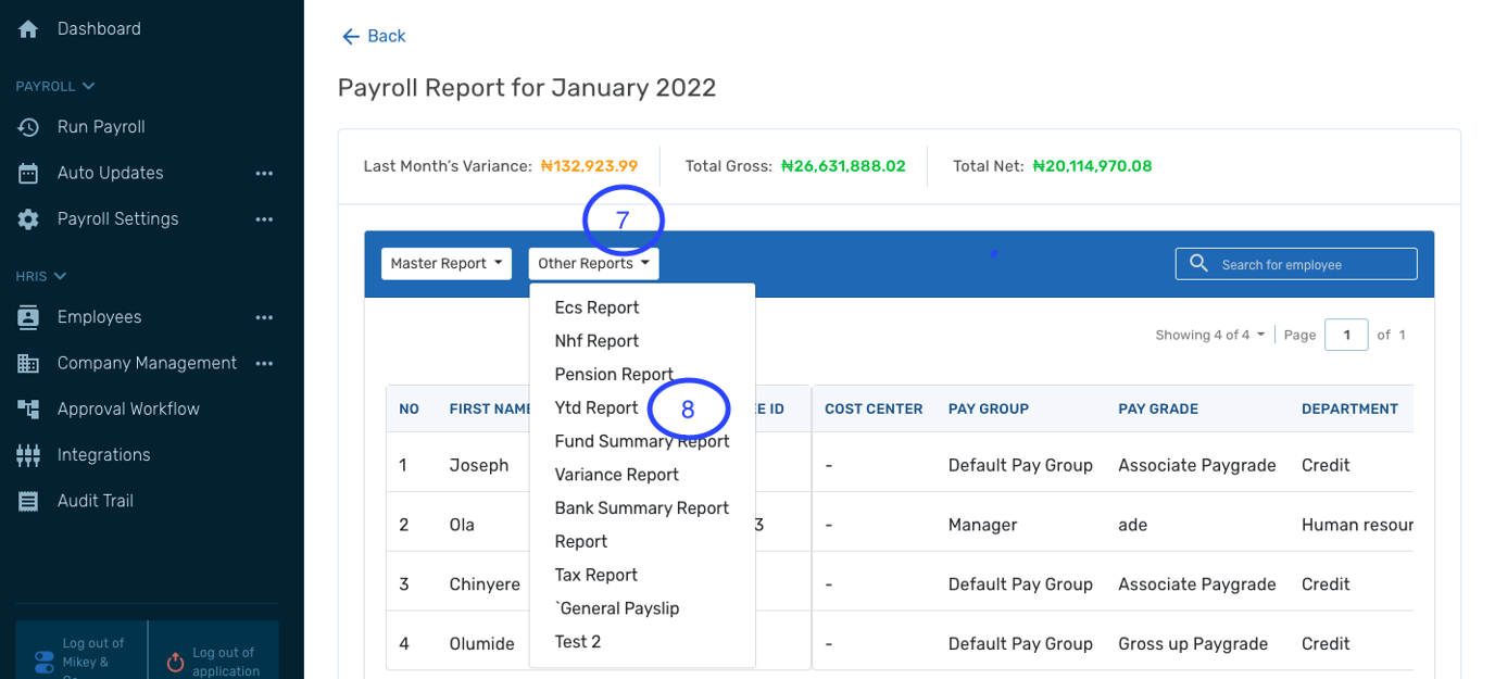 How to download Year to date (YTD) Report