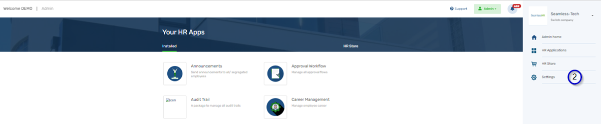 How to setup company setting