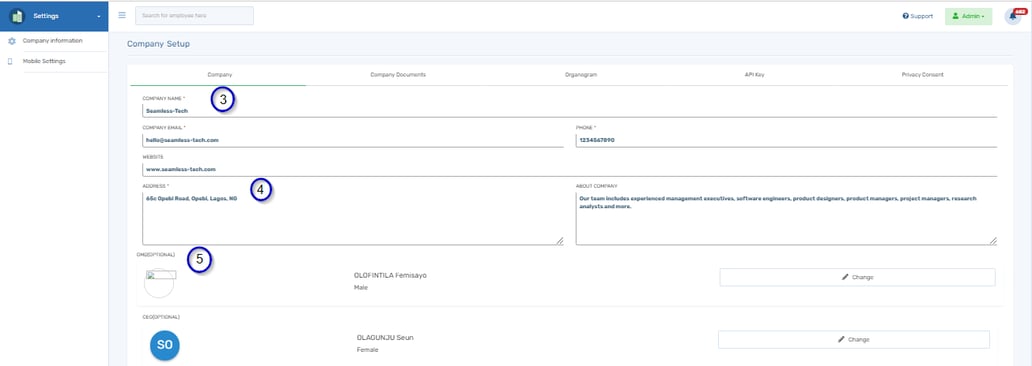 How to set up Company Information