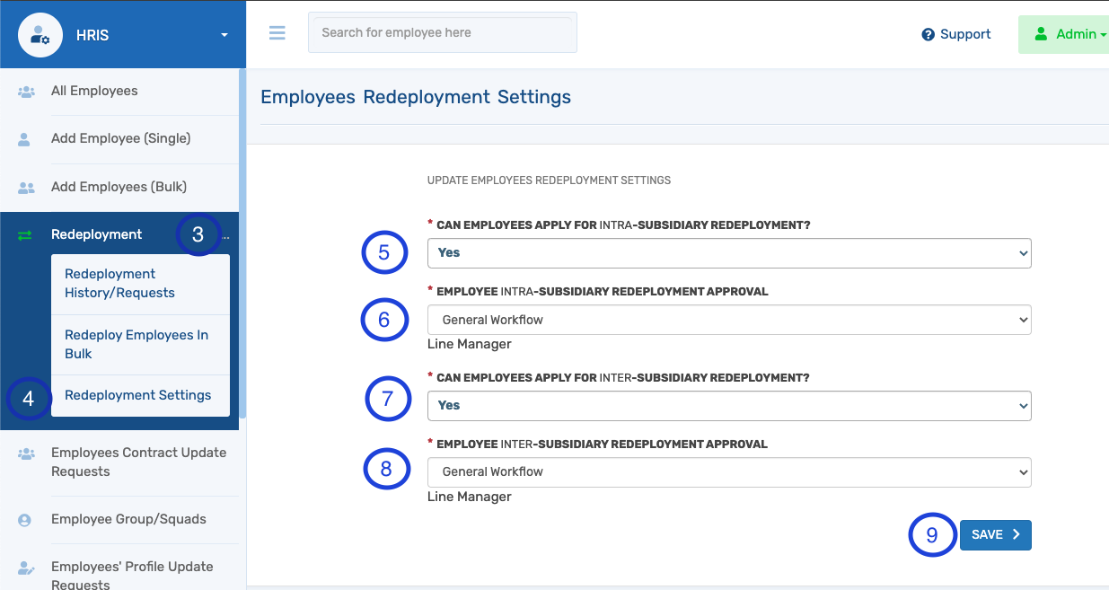 Redeployment Settings