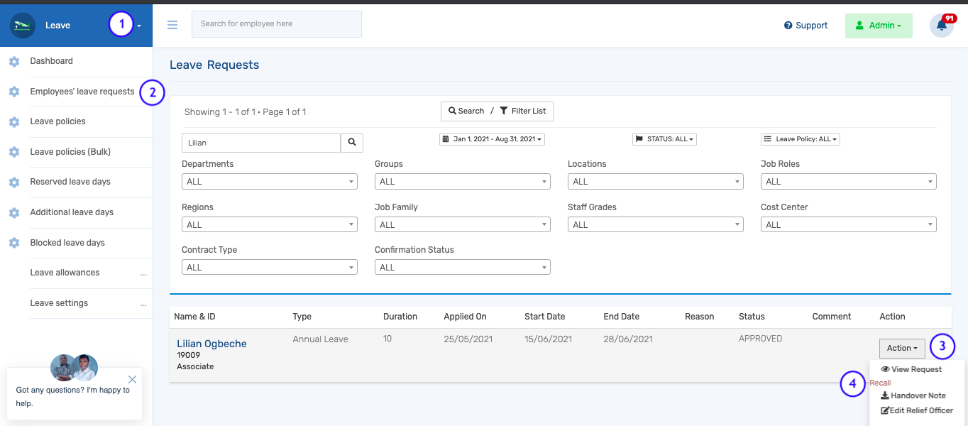 How to Recall Employees from Leave
