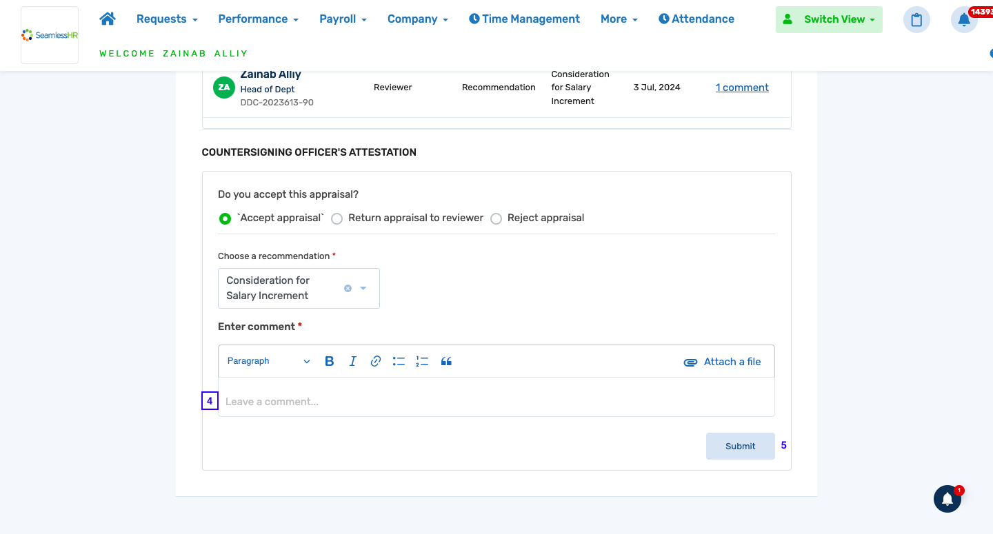 How to Appraise as a Countersigning Officer (Behavioural-only appraisal).