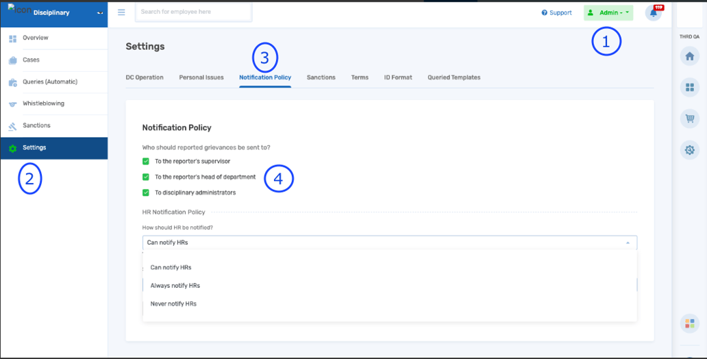 How To Set Up Hr Notifications On The Disciplinary Module