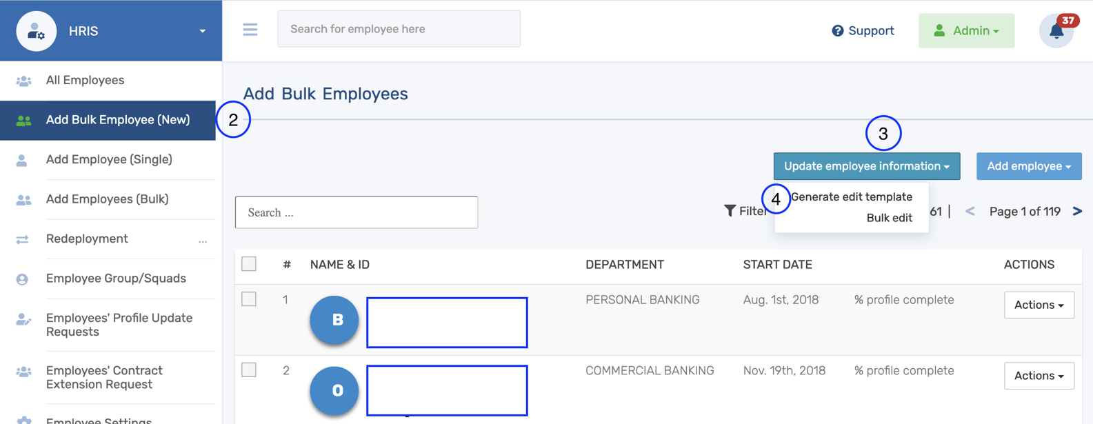 How to bulk edit or bulk update employee information