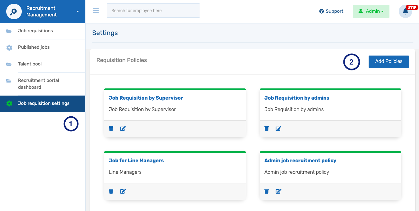 How To Setup Job Requisition Policy