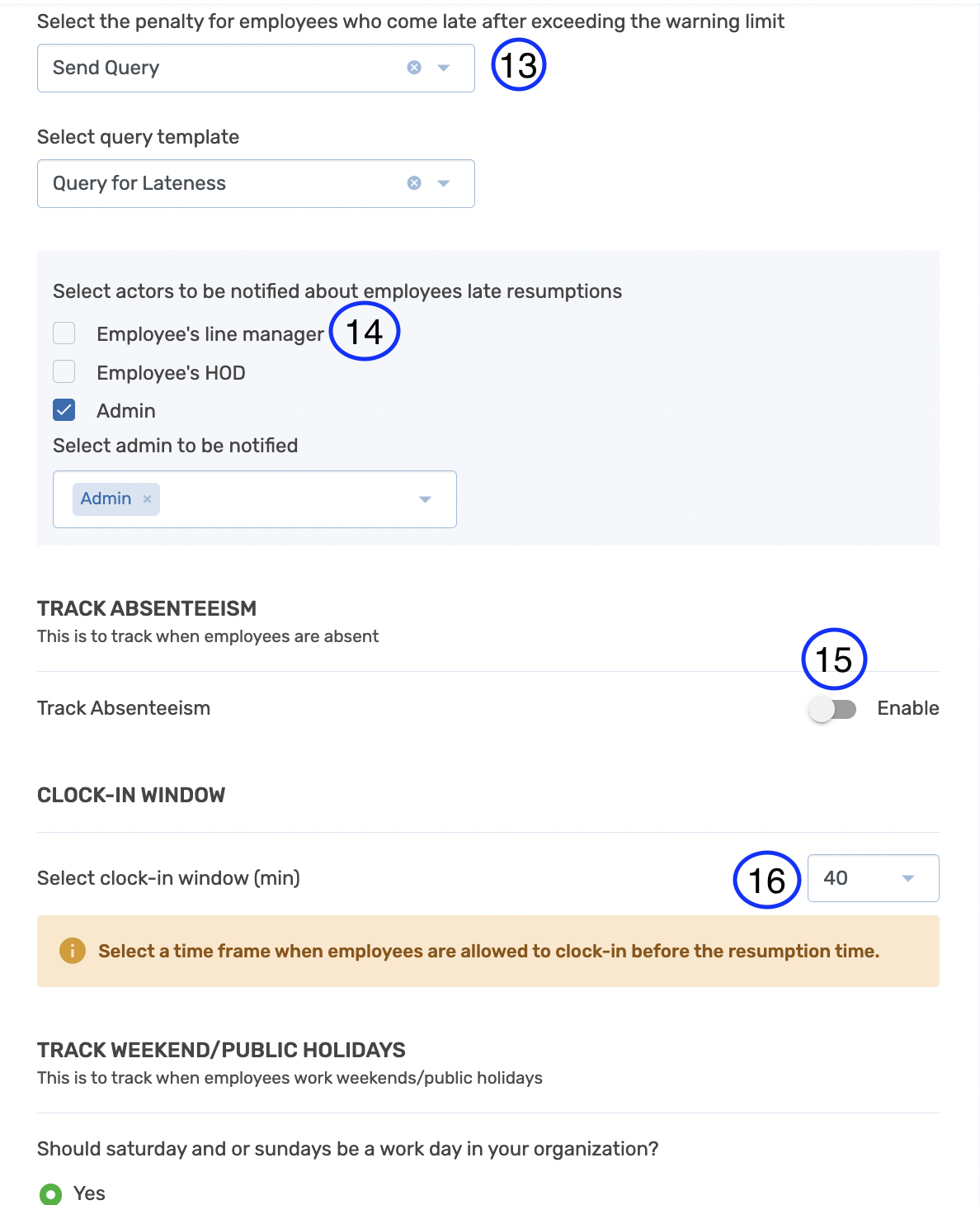 How to Setup the time and attendance module.