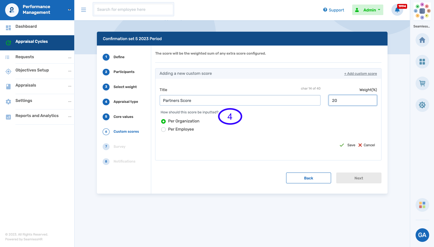 How to Setup Custom Score