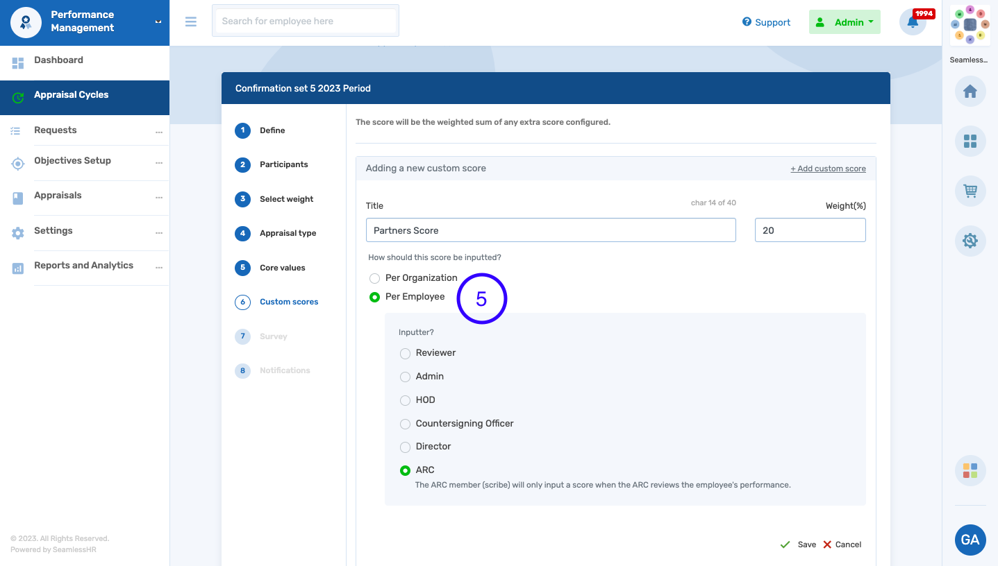 How to Setup Custom Score