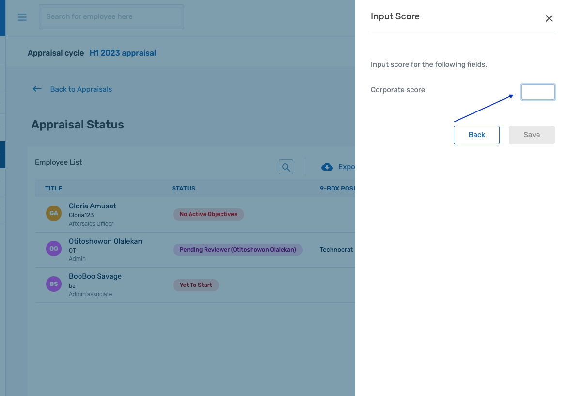 How To Input Custom Score Per Individual