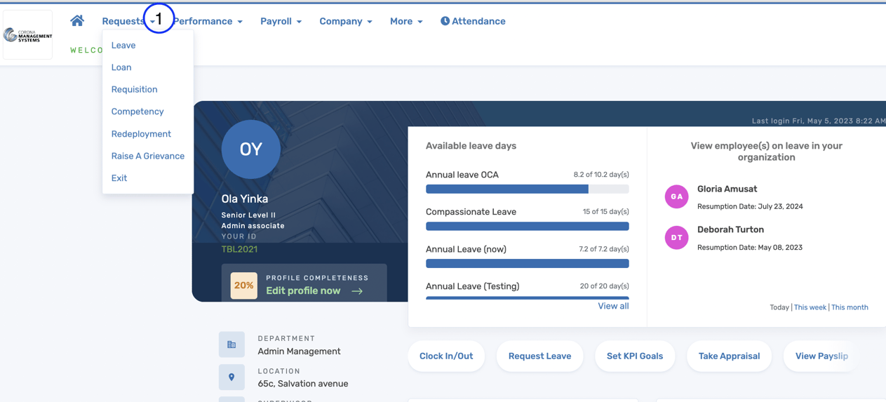 How to cancel a leave request as an employee