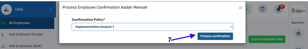 How to Add Existing Employees to a Confirmation Process