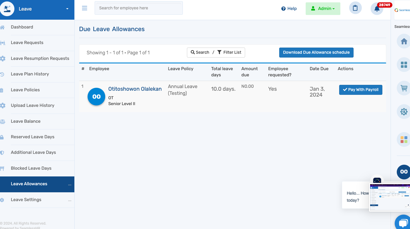 How to Mark Leave Allowance As Paid