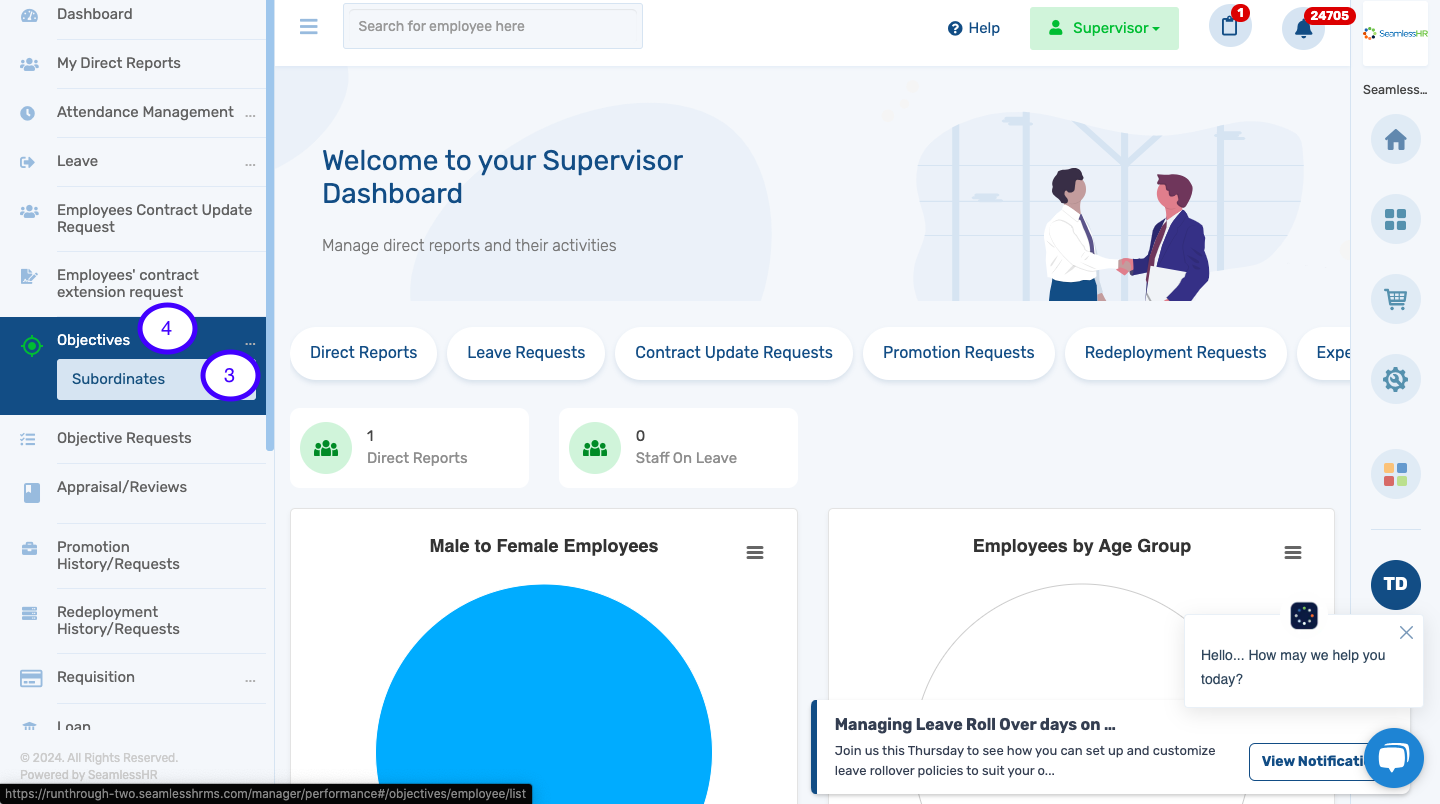 How to Setup Subordinates' Objectives as a Supervisor