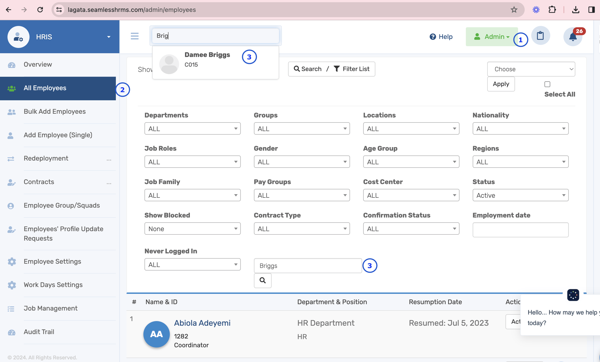 How to Access Payslips of Redeployed Employees as an Admin