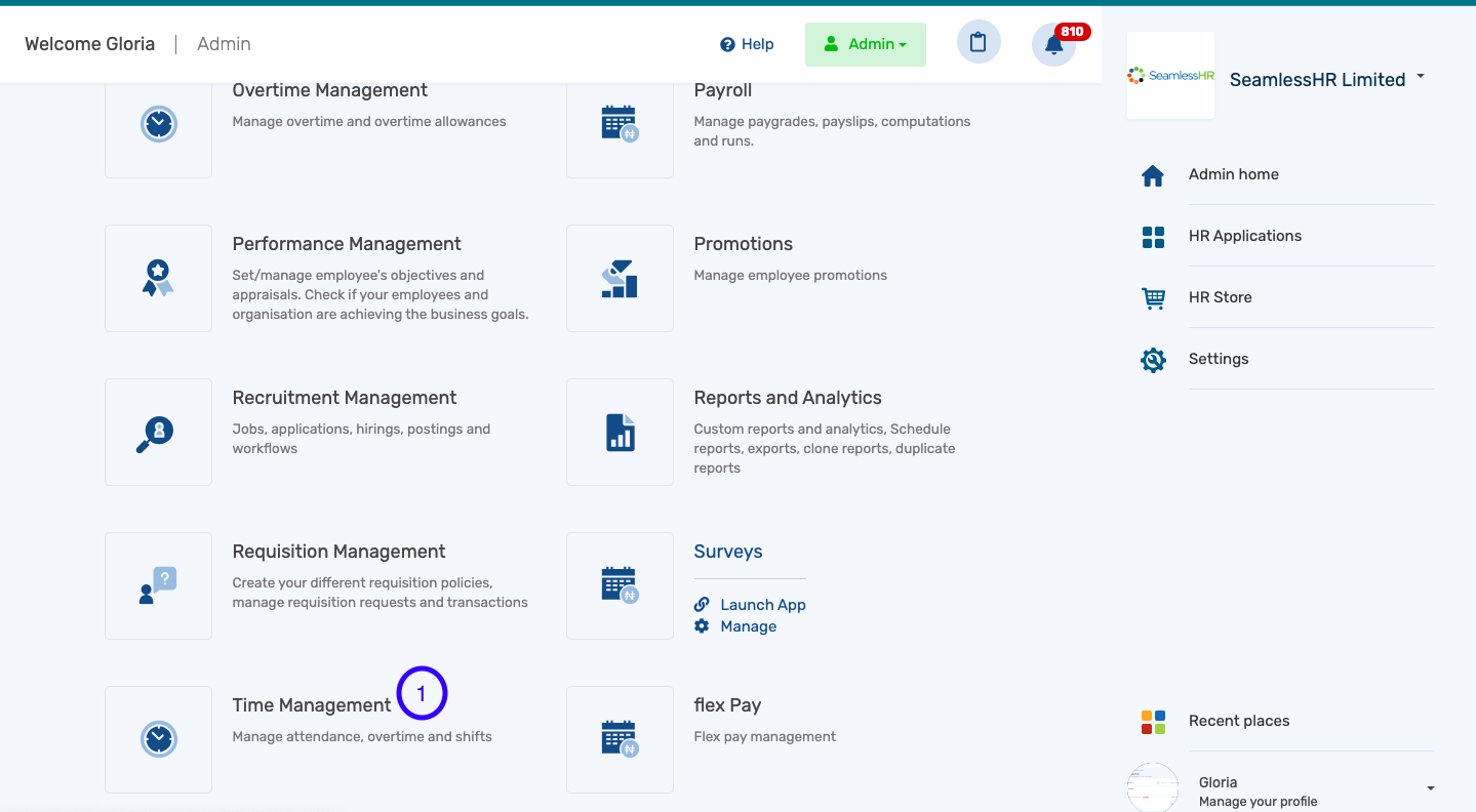 How to navigate Company Management on the Time Management Module