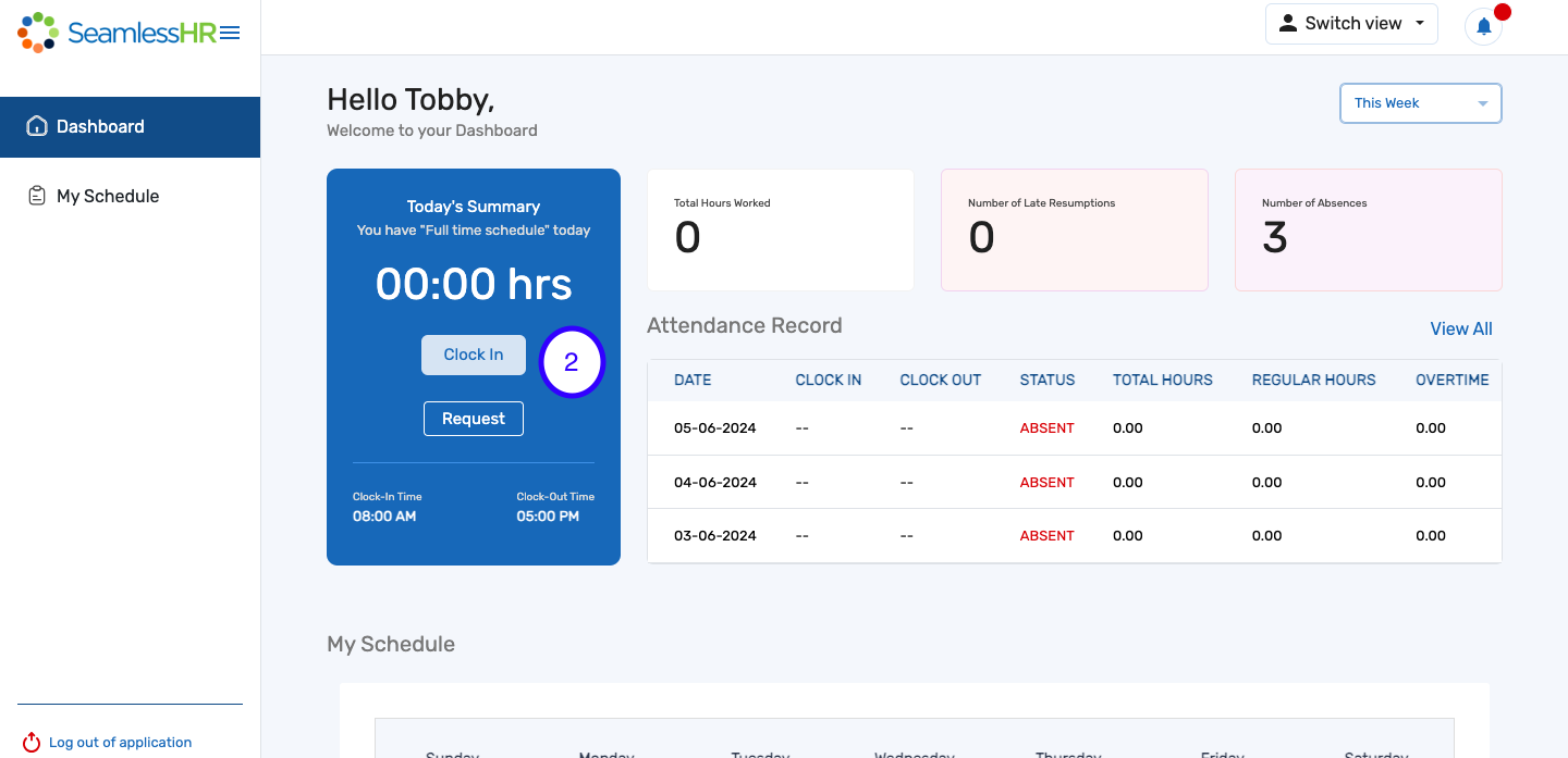 How To Clock-in As An Employee on Attendance Management