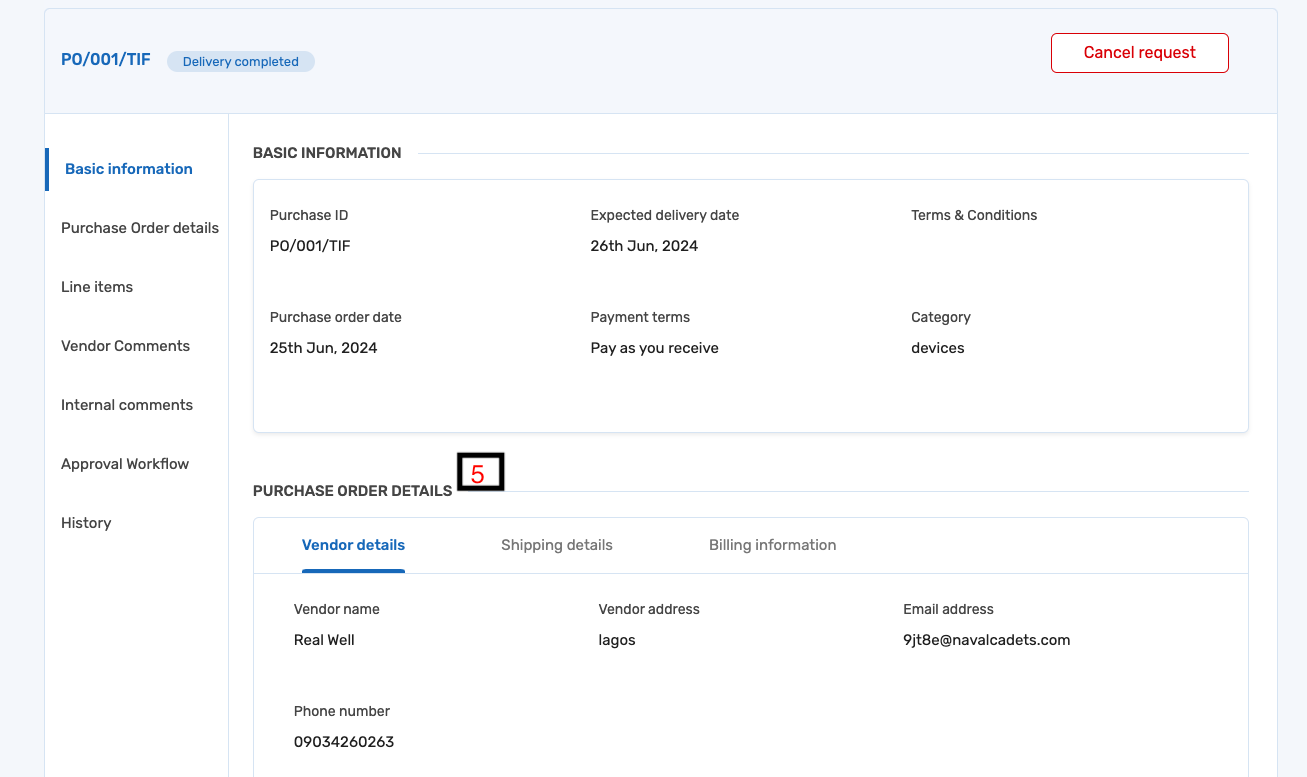 How To View Purchase Order Details And View Deliveries
