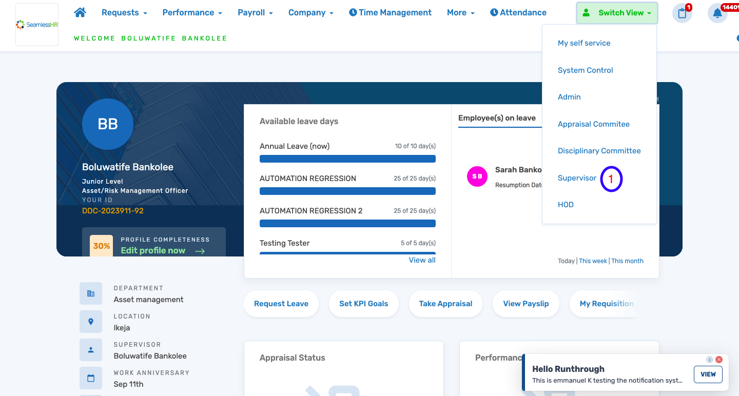 How To Approve Subordinate's Objective Request As A Supervisor