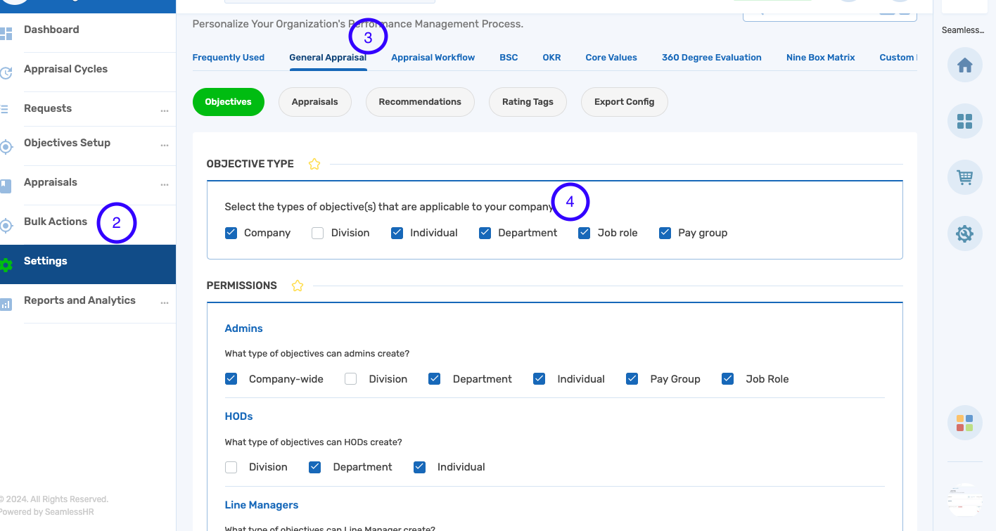 How To Enable HOD's To Create Objectives