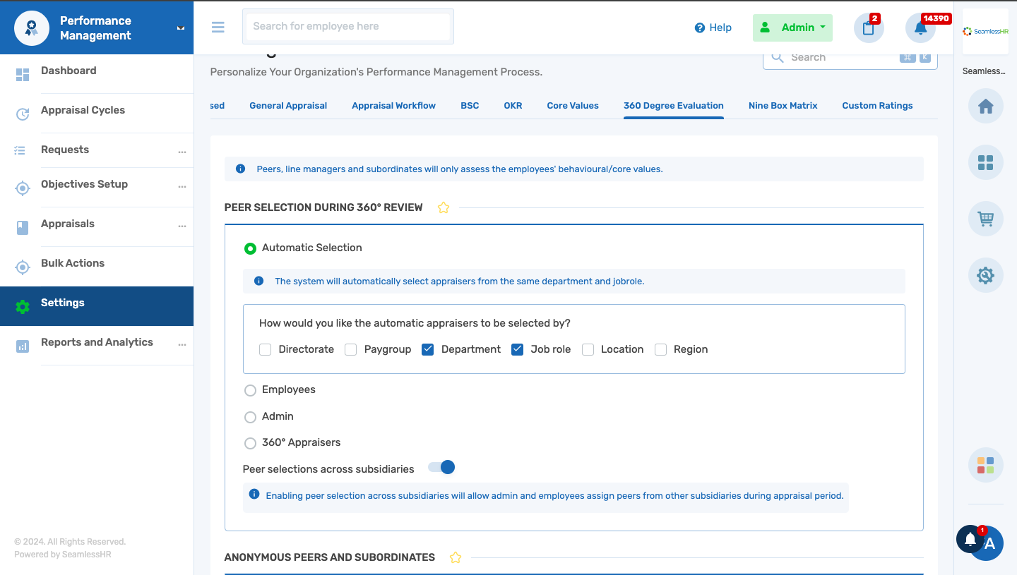 How To Setup 360 Degree Review