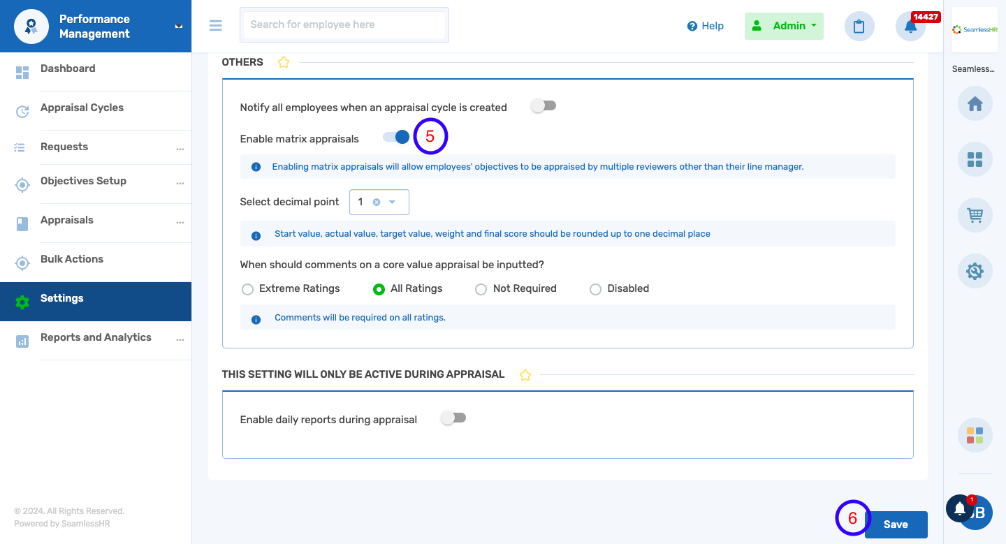 How To Enable Matrix Appraisals On SeamlessPerformance