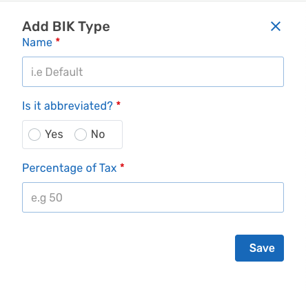 How To Setup BIK Type.