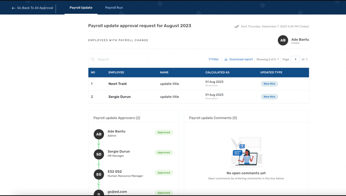 Navigating the Approval List on SeamlessPayroll
