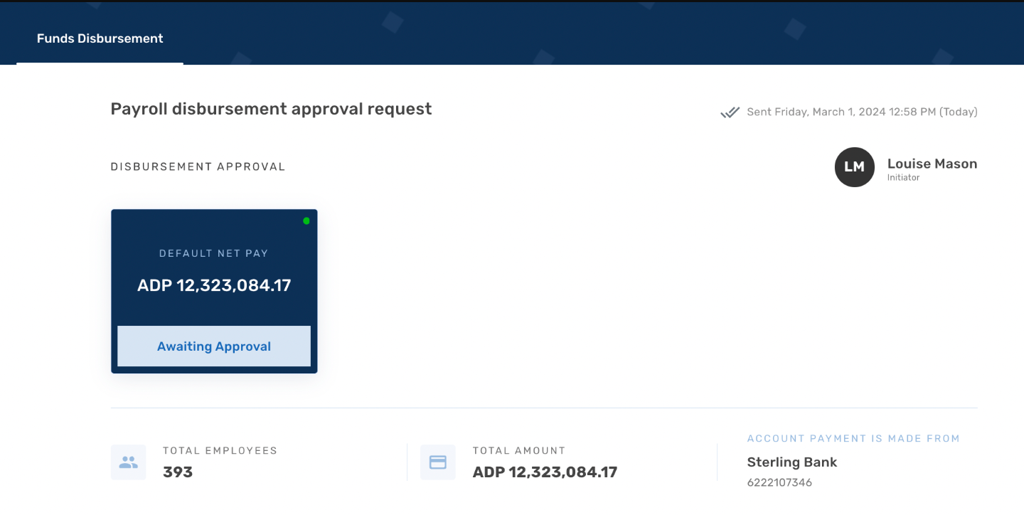 Navigating the Payroll Approvers' Page