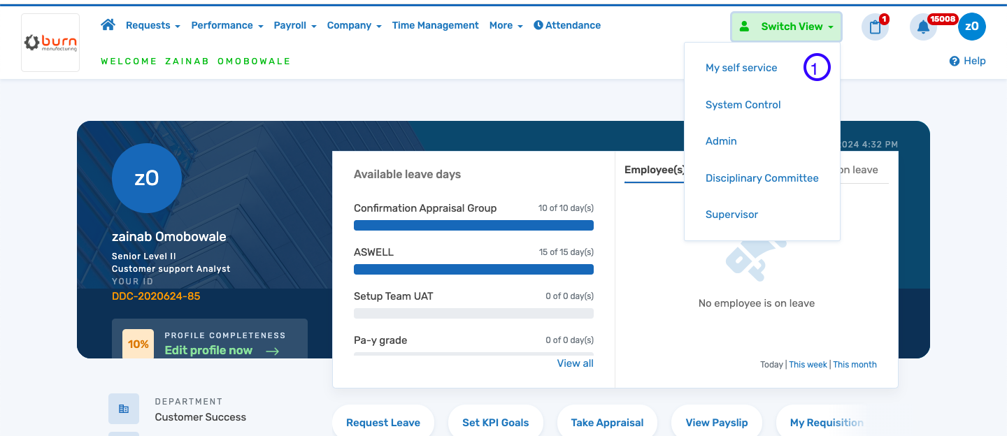 HOW TO UPDATE OVERTIME REQUISITION EDIT AS AN EMPLOYEE