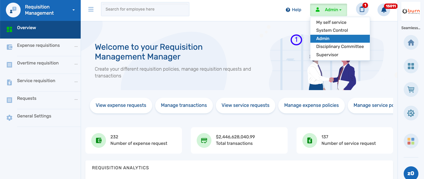 How To Create Overtime Requisition Settings.
