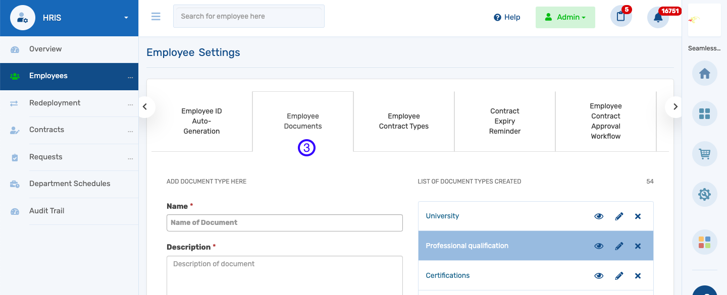 How to create employee document