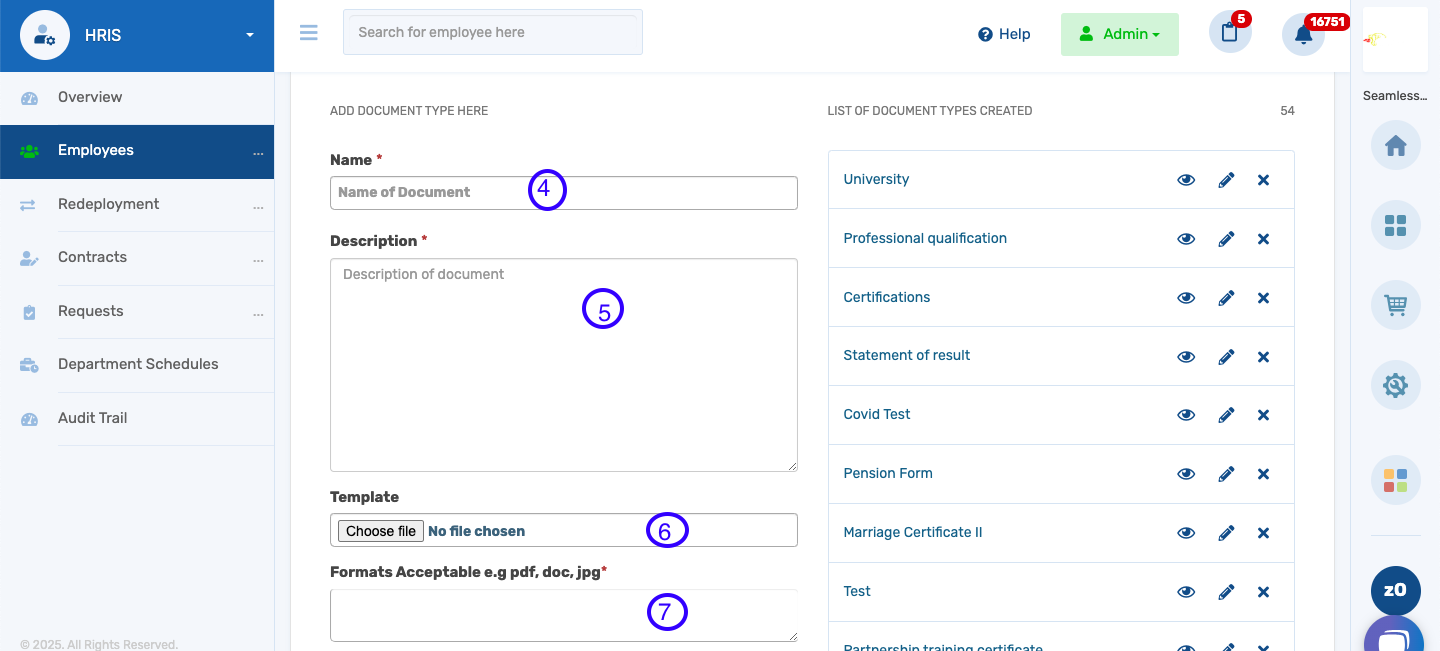 How to create employee document