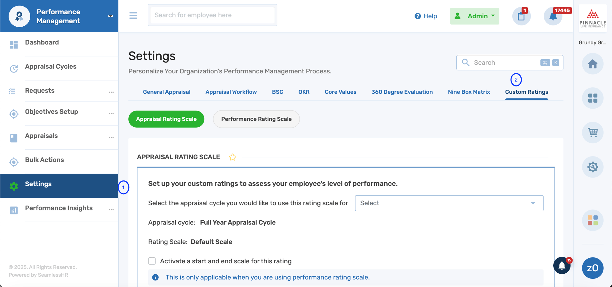 HOW TO SETUP PERFORMANCE RATING SCALE