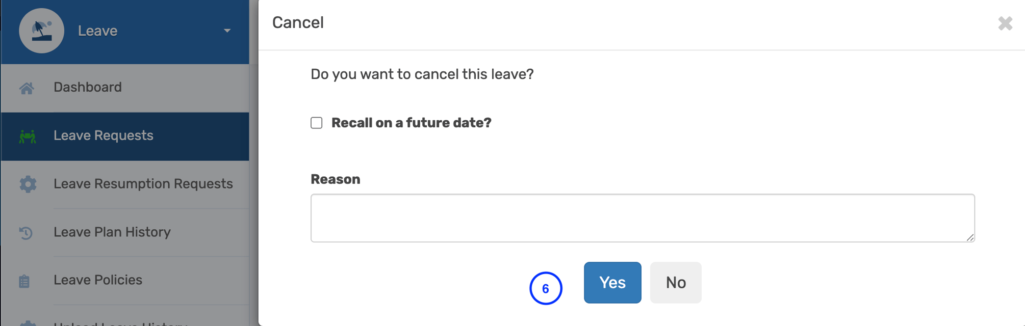 HOW TO CANCEL AN APPROVED LEAVE AS AN ADMIN