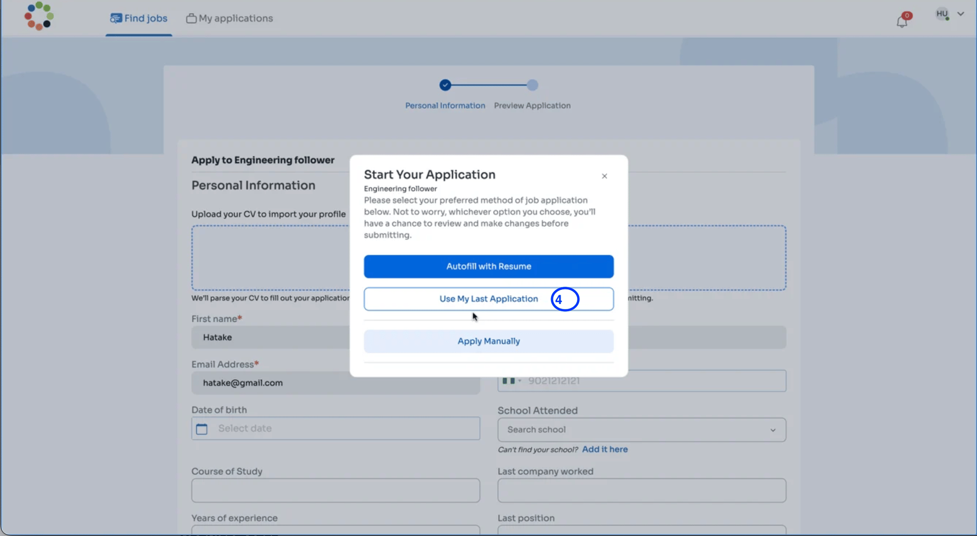 How Applicants Can Use Details of Last Application In A New Job Application