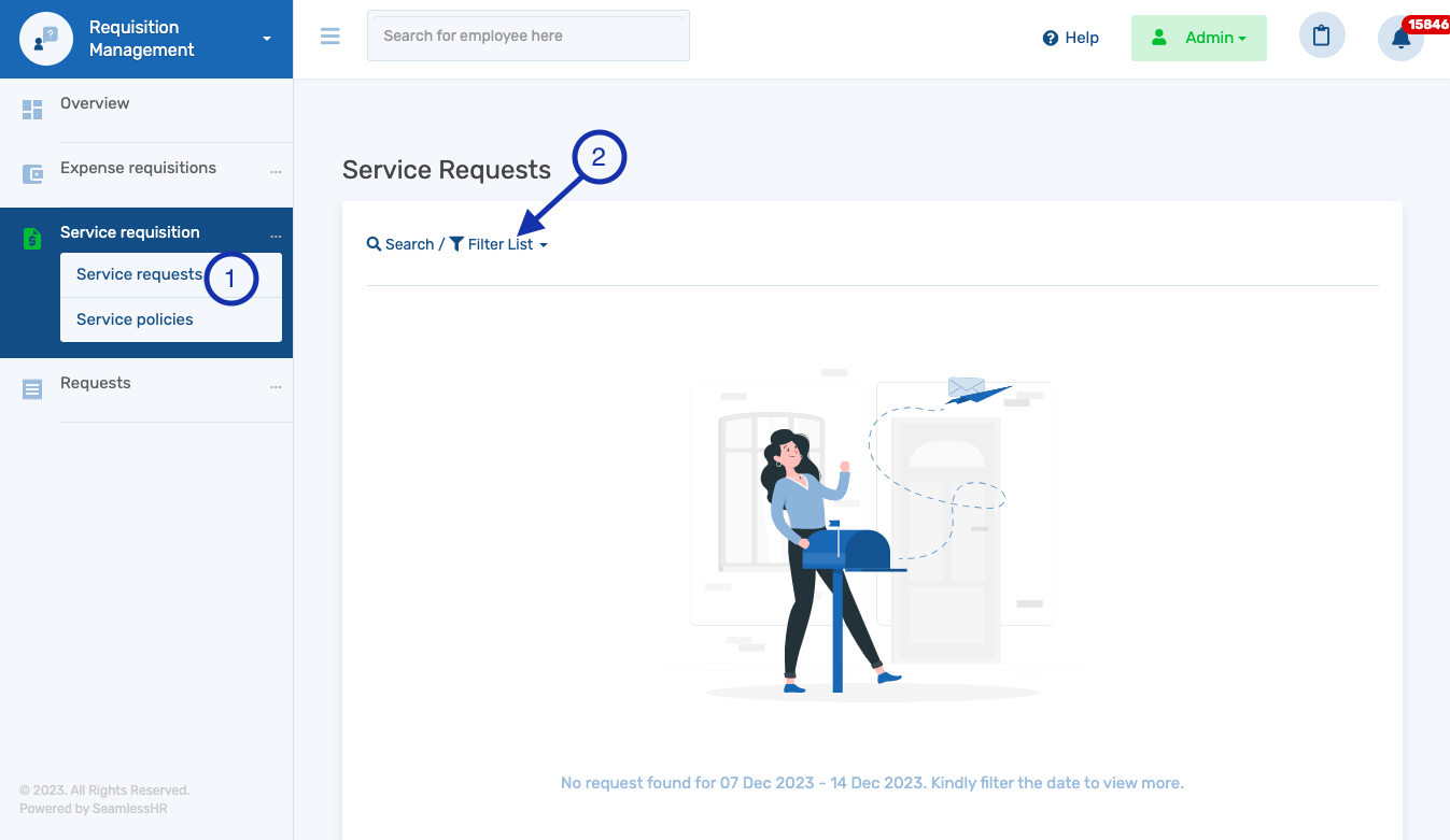 How to Filter Requisition Requests as an Admin