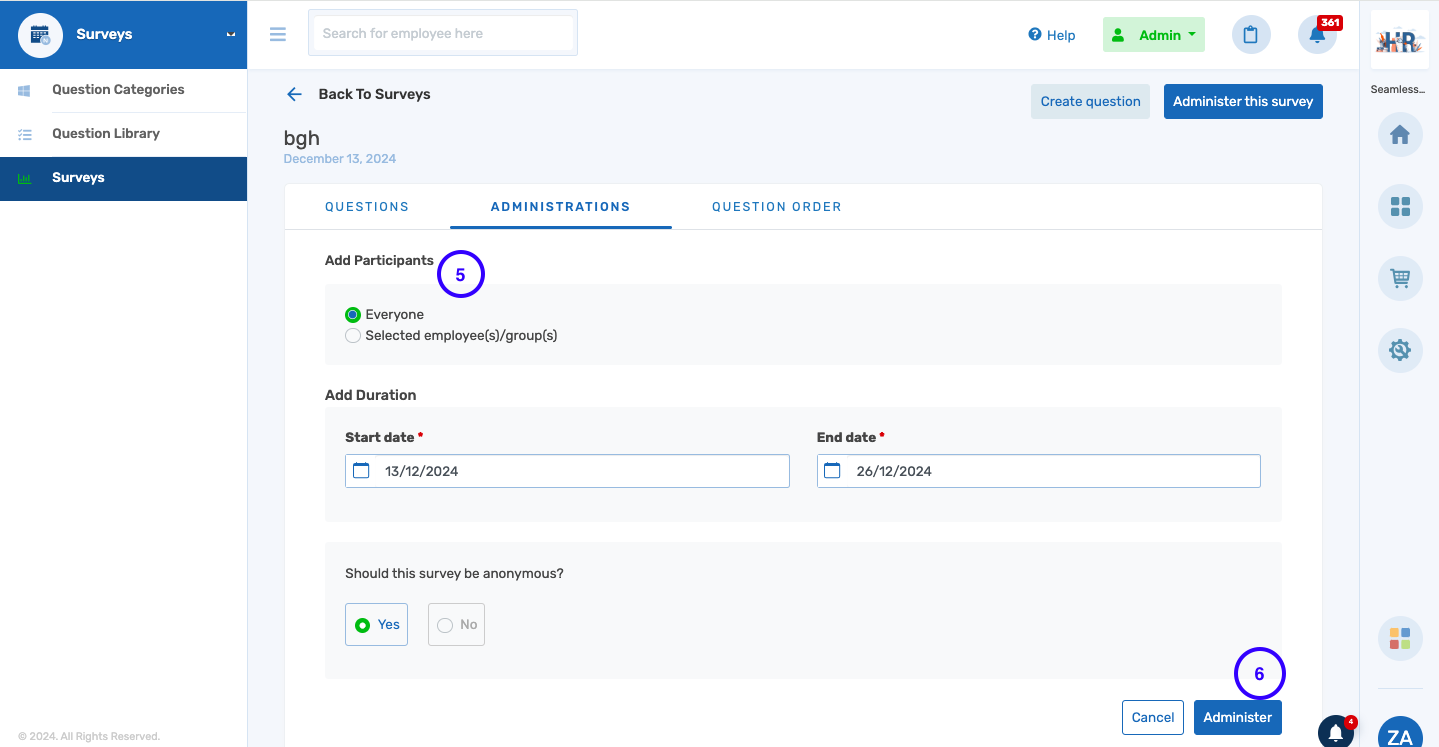 How To Administer A Survey Question