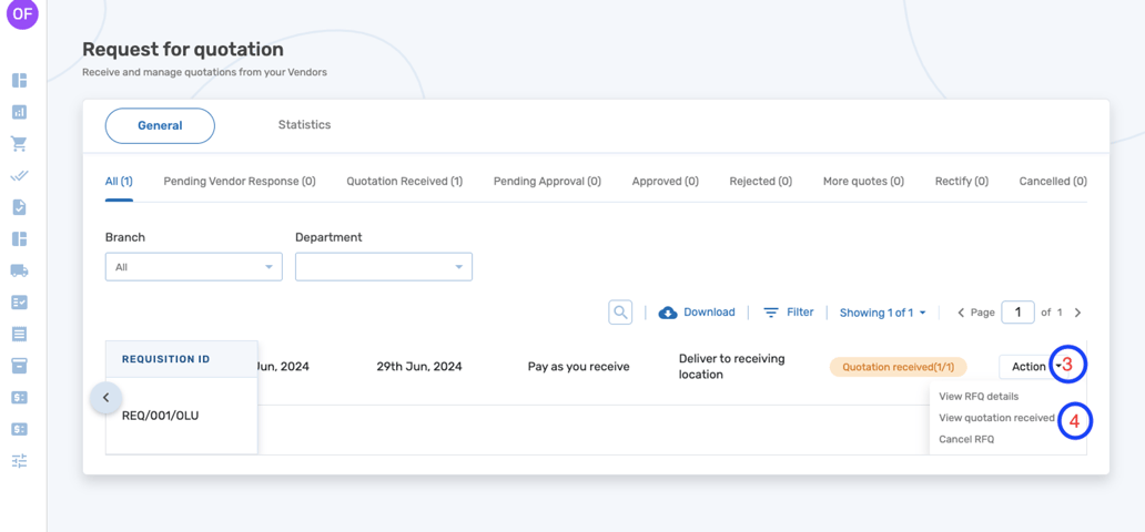 How To View Quotation Received