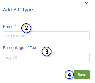 How to setup BIK type.